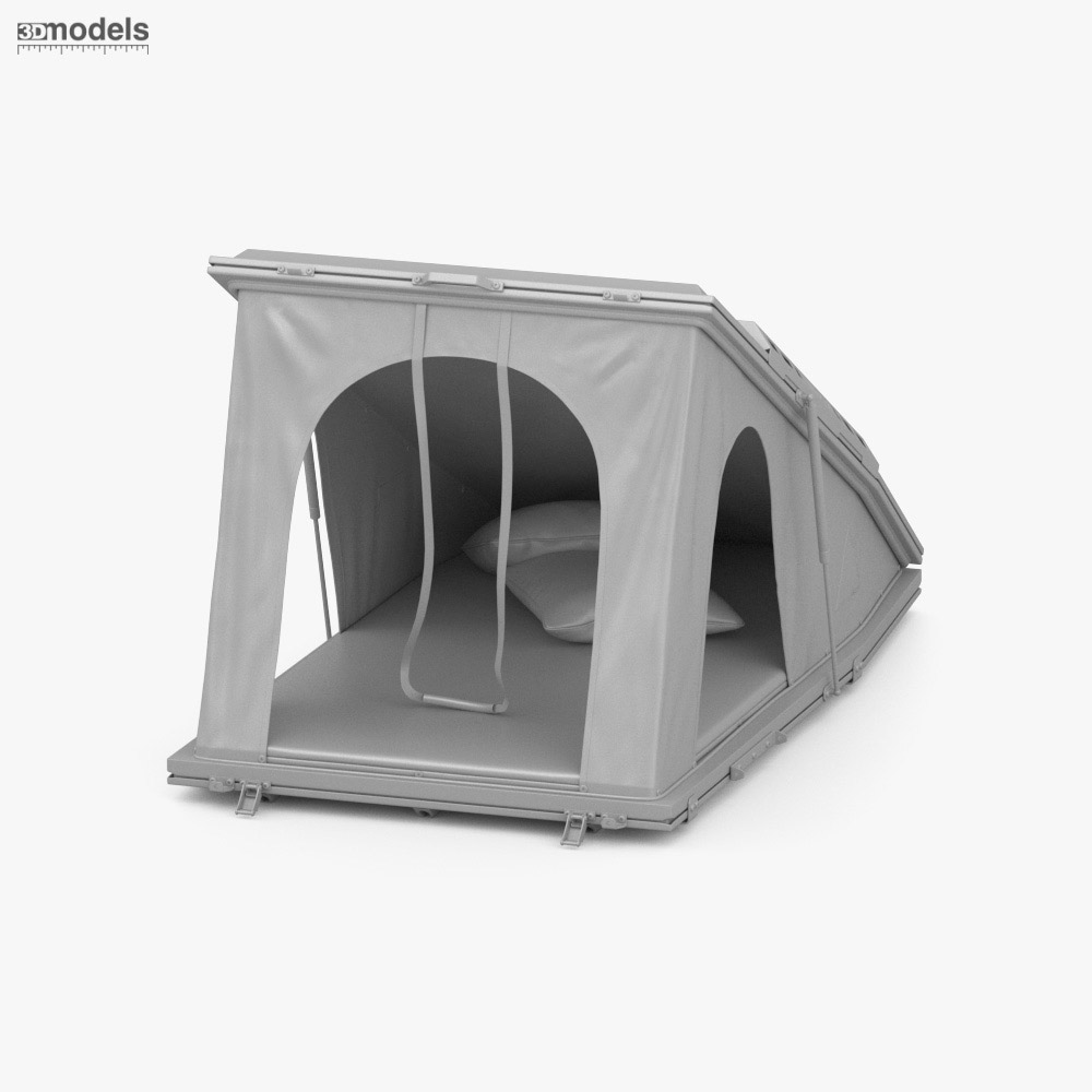 Alu-Cab LT-50 Lightweight Roof Tent 3D model - Download Vehicle ...