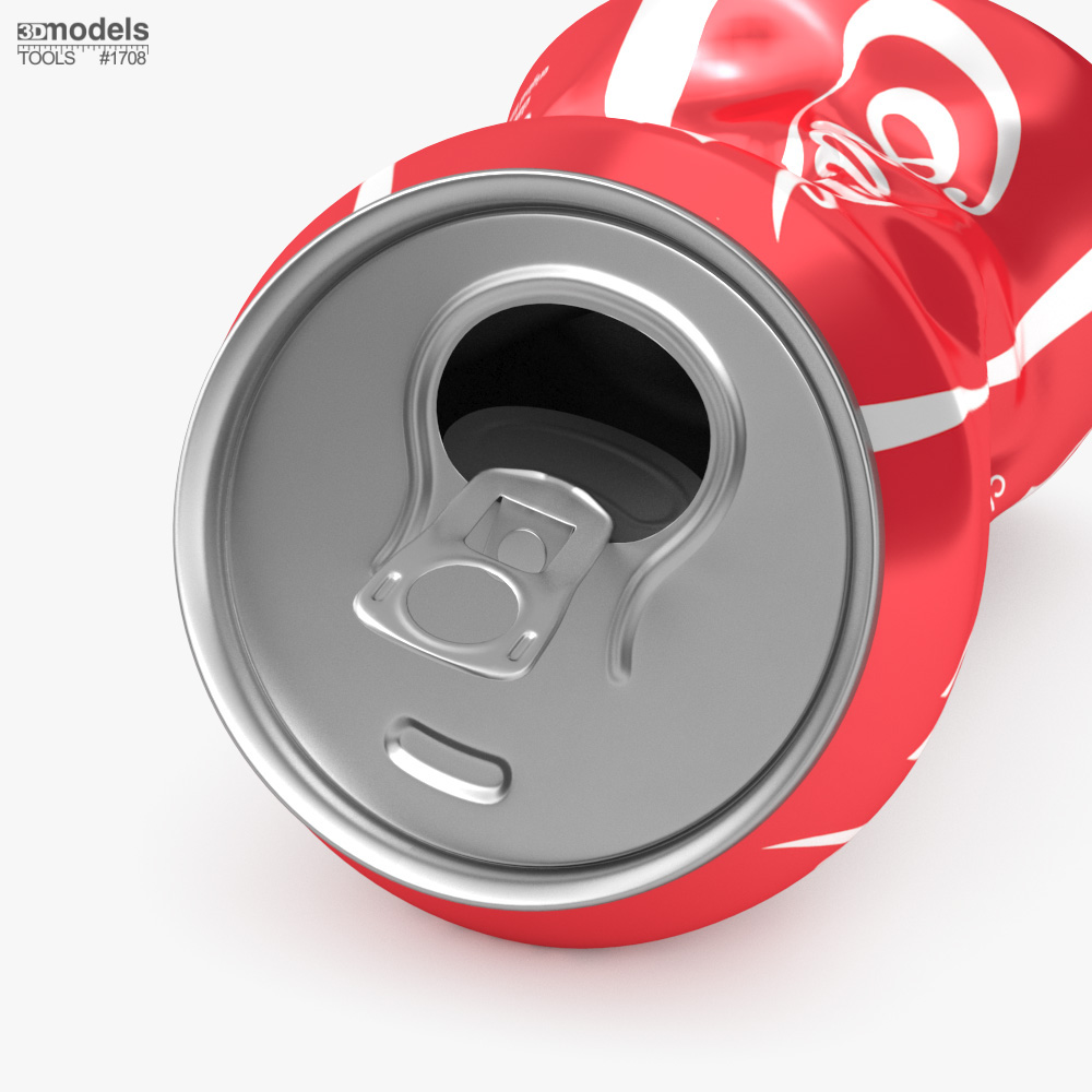 Crushed Cola Can 3D model - Download Bottles, Cans on 3DModels.org