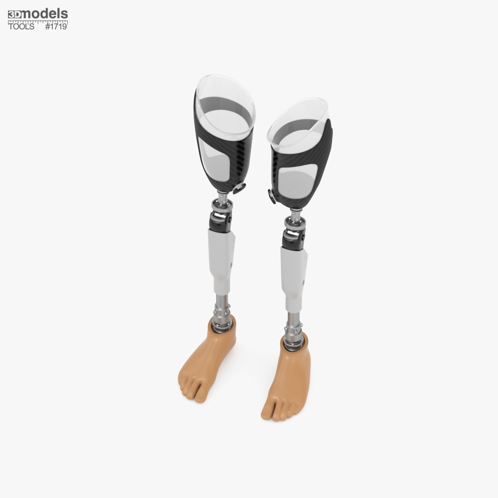 Transfemoral Prosthesis 3D model - Download Medical Equipment on ...