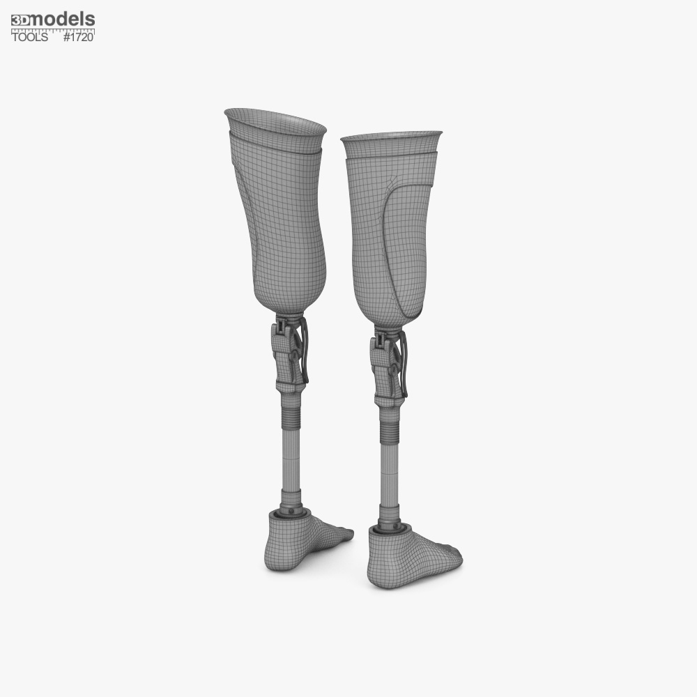 Transfemoral Prosthesis With Knee 3D model - Download Medical Equipment ...