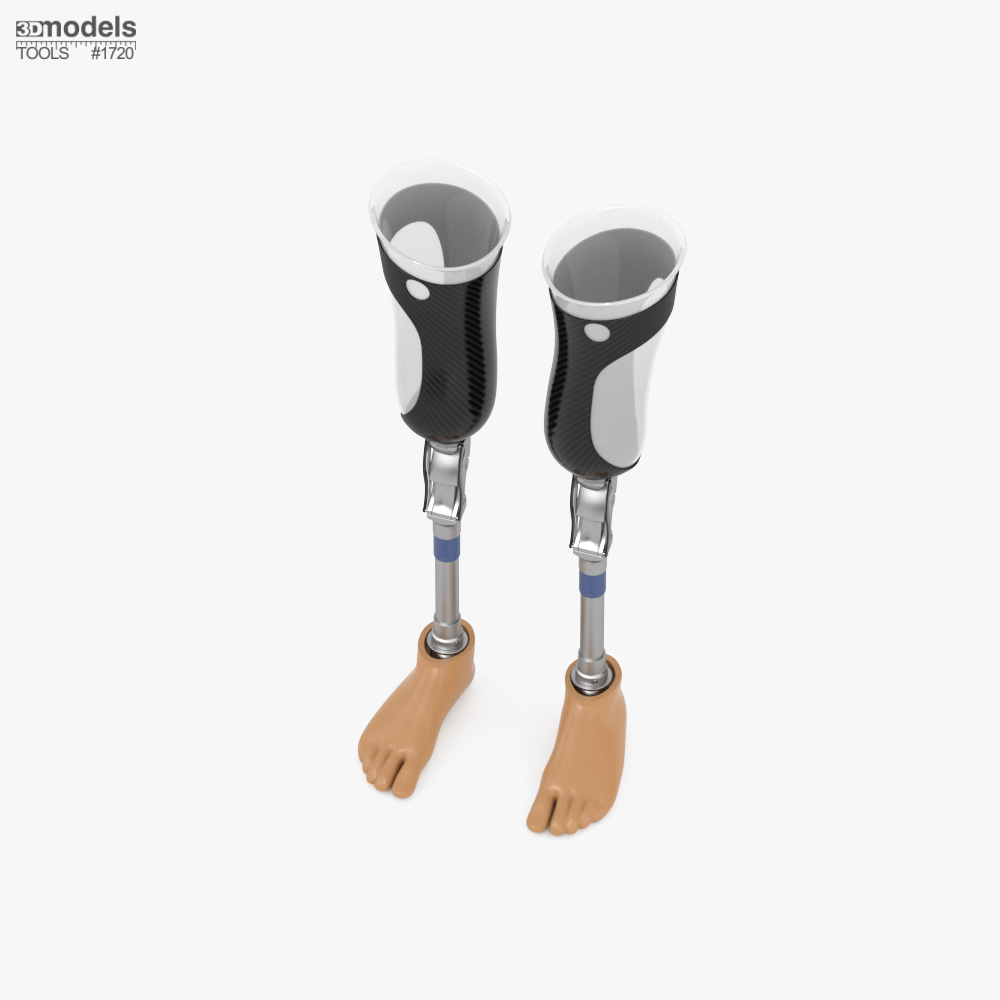 Transfemoral Prosthesis With Knee 3D model - Download Medical Equipment ...