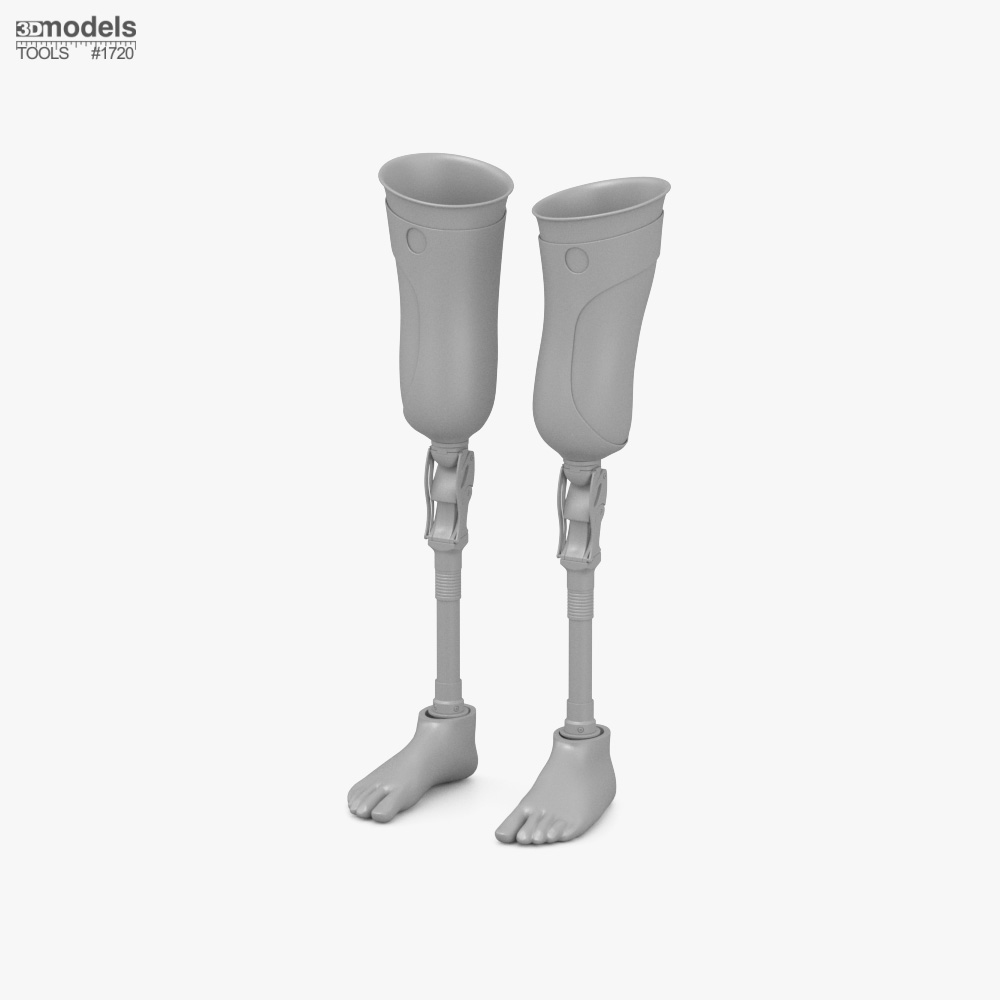 Transfemoral Prosthesis With Knee 3D model - Download Medical Equipment ...