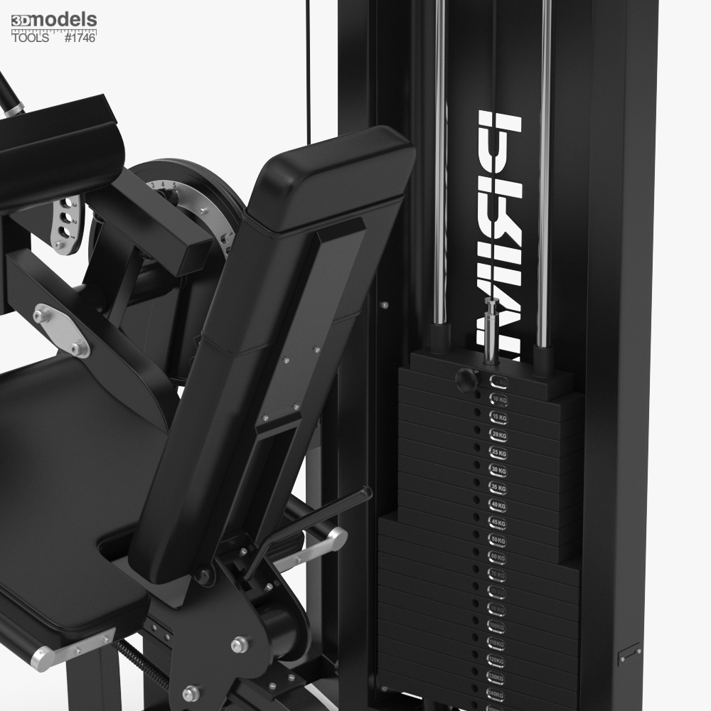 Seated Leg Extension Machine 3D model - Download Sports Equipment on ...