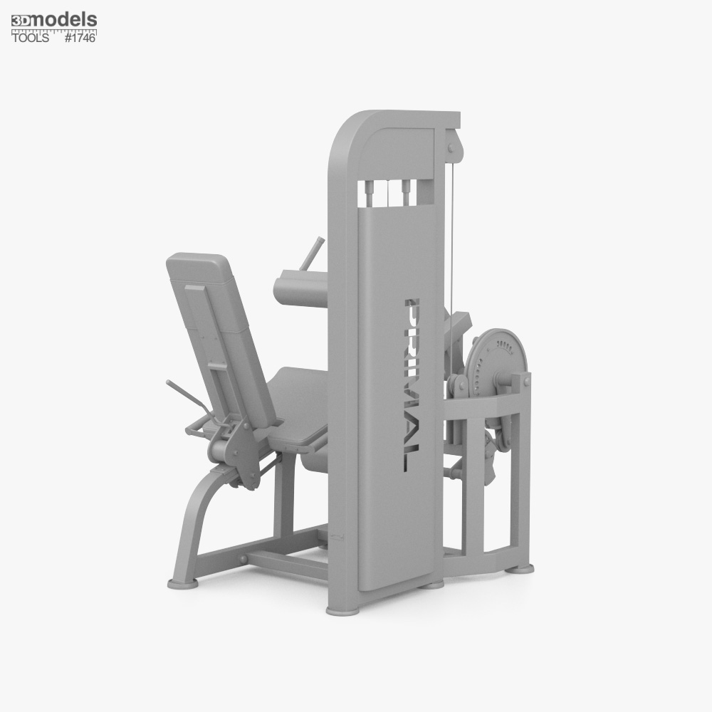 Seated Leg Extension Machine 3D model - Download Sports Equipment on ...