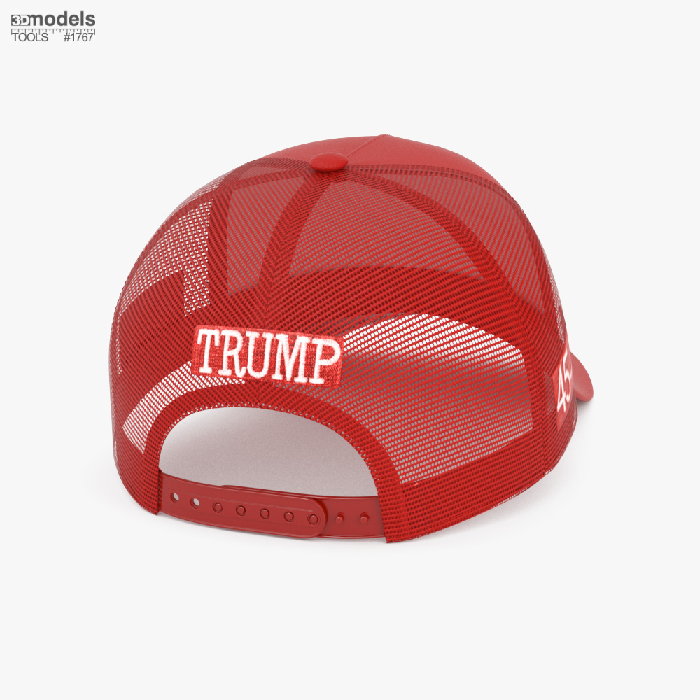 Make America Great Again (MAGA) Cap 3D model - Download Hats on ...