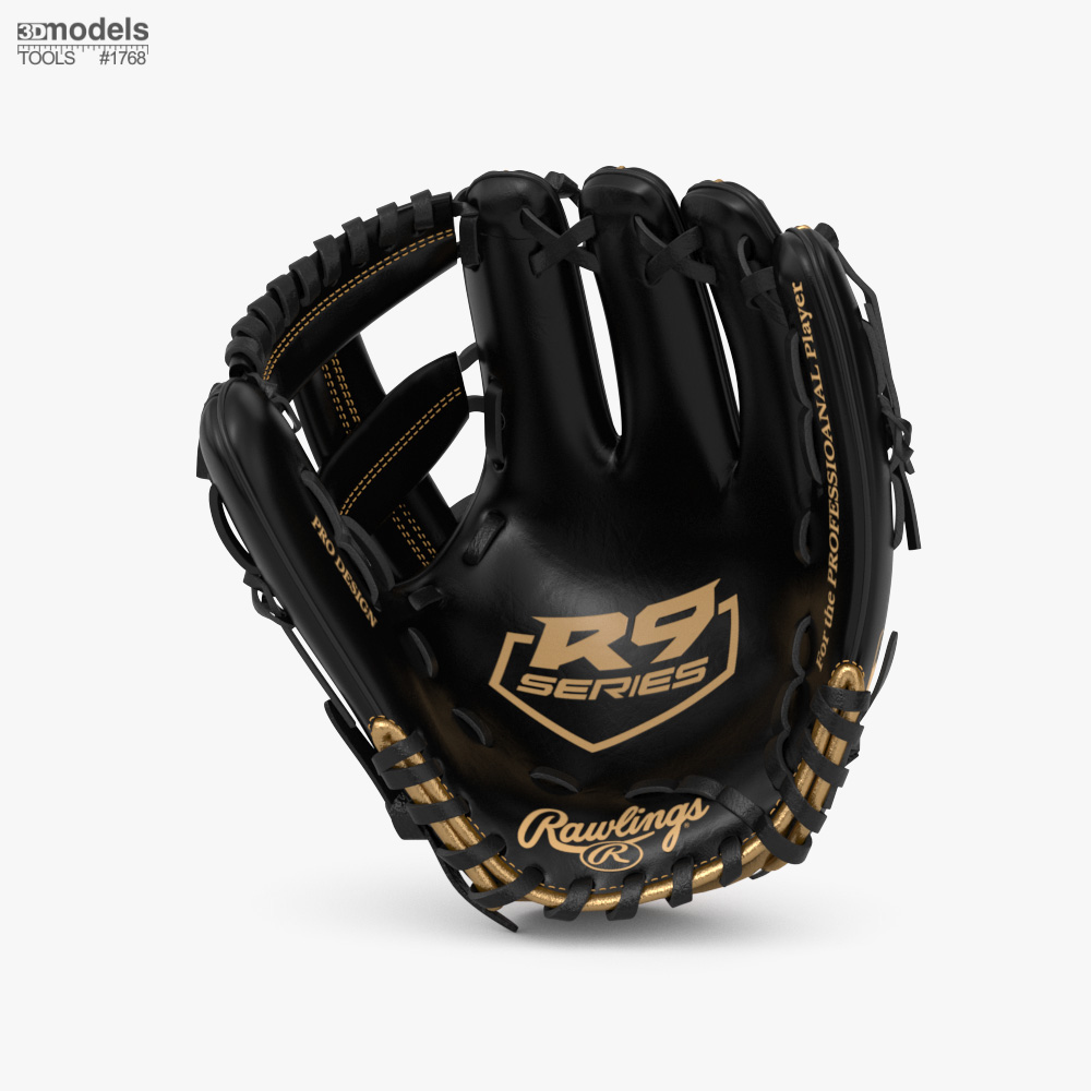 Rawlings R9 Training Glove 3D model - Download Sports Equipment on ...