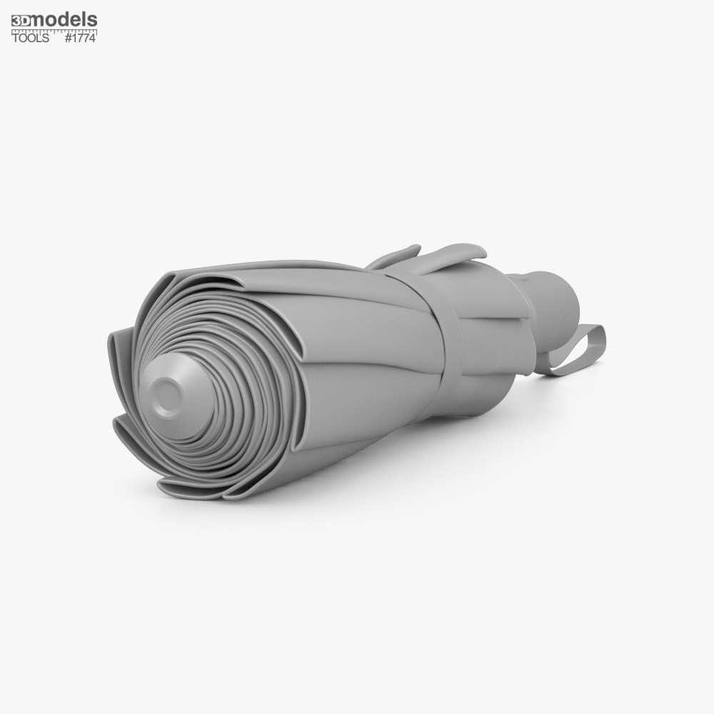 Umbrella Folded 3D model - Download Accessories on 3DModels.org