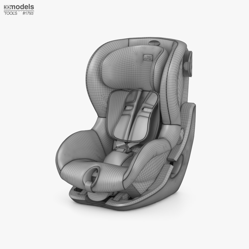 Britax Romer King 2 Car Seat 3D model - Download Vehicle equipment on ...