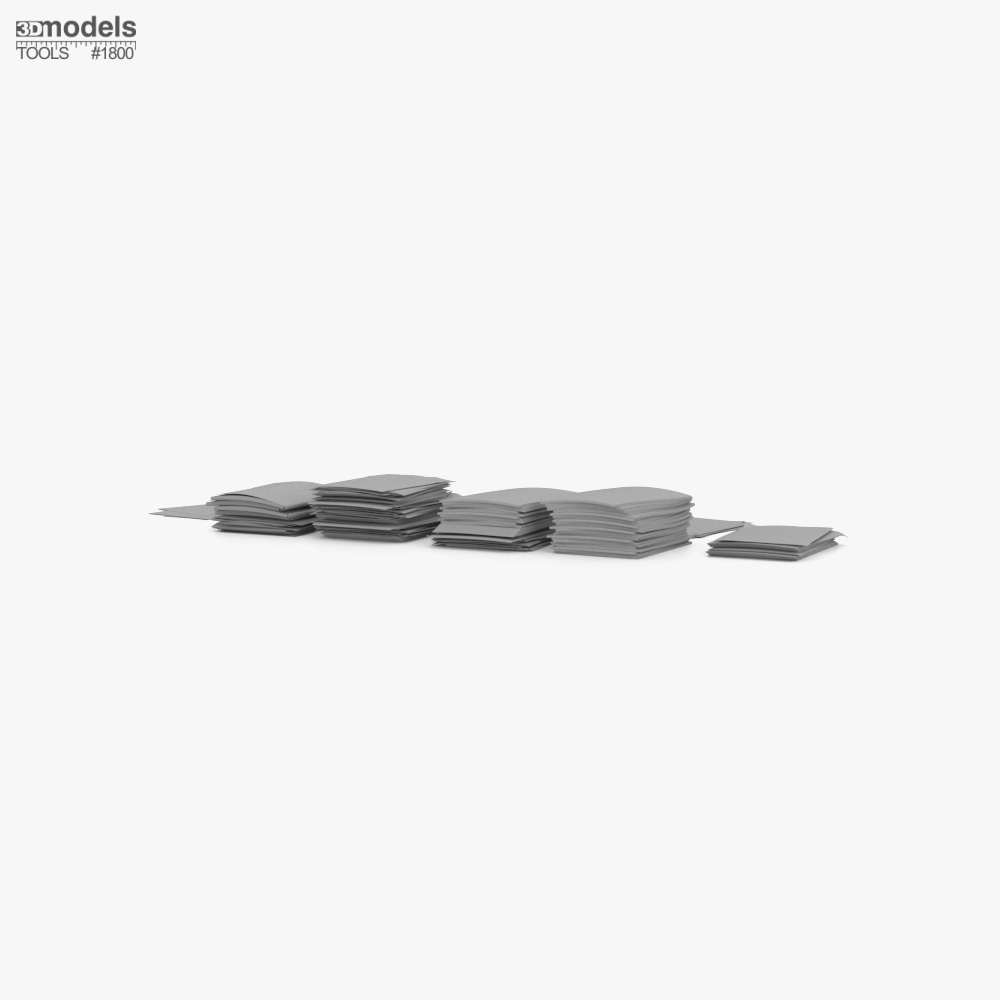 Papers 3D model - Download Stationery on 3DModels.org
