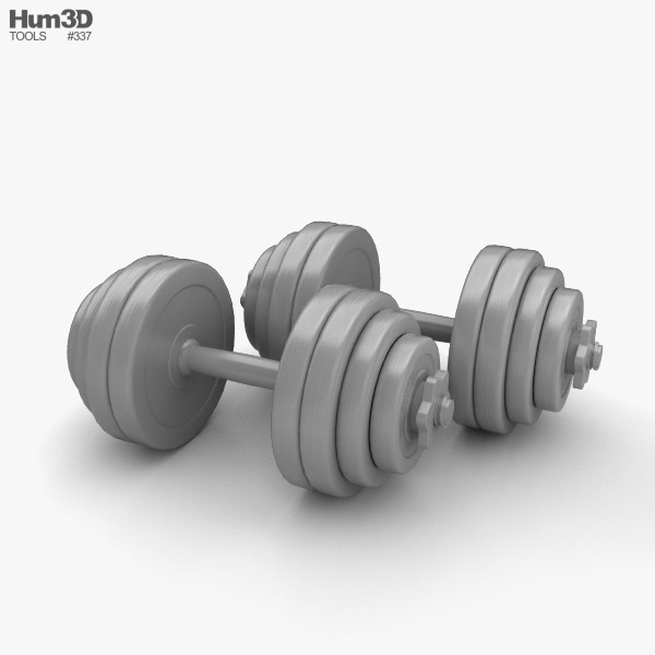 Dumbbell 3D model - Download Sports Equipment on 3DModels.org