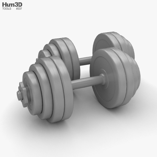 Dumbbell 3D model - Download Sports Equipment on 3DModels.org
