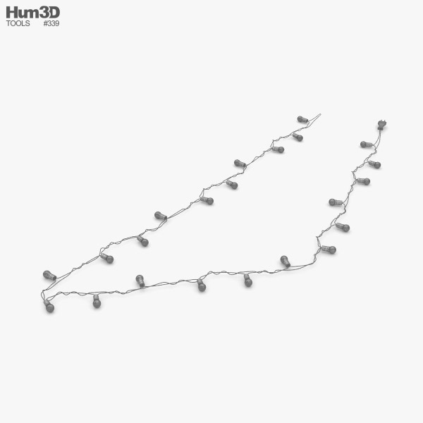 Christmas String Lights 3D model - Download Decoration on 3DModels.org
