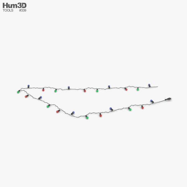 Christmas String Lights 3D model - Download Decoration on 3DModels.org