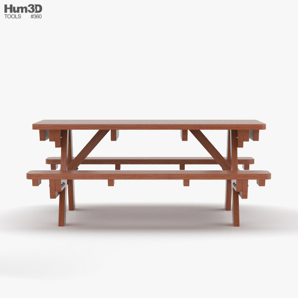 Picnic Table 3D model - Download Table on 3DModels.org