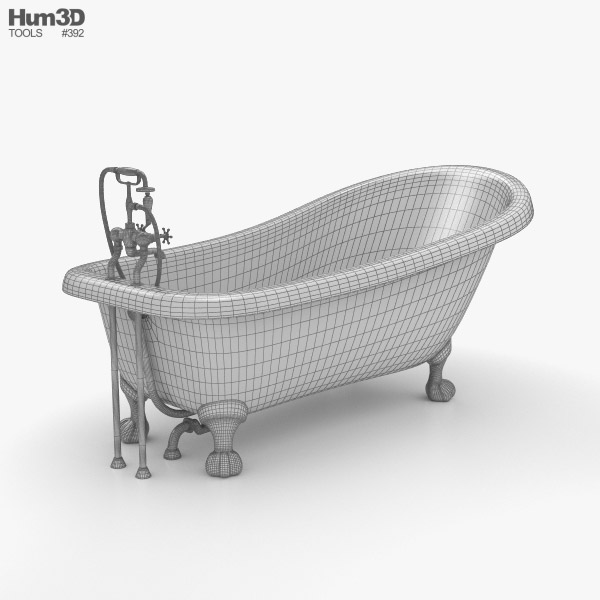 Bathtub 3D model - Download Bathroom Fixtures on 3DModels.org