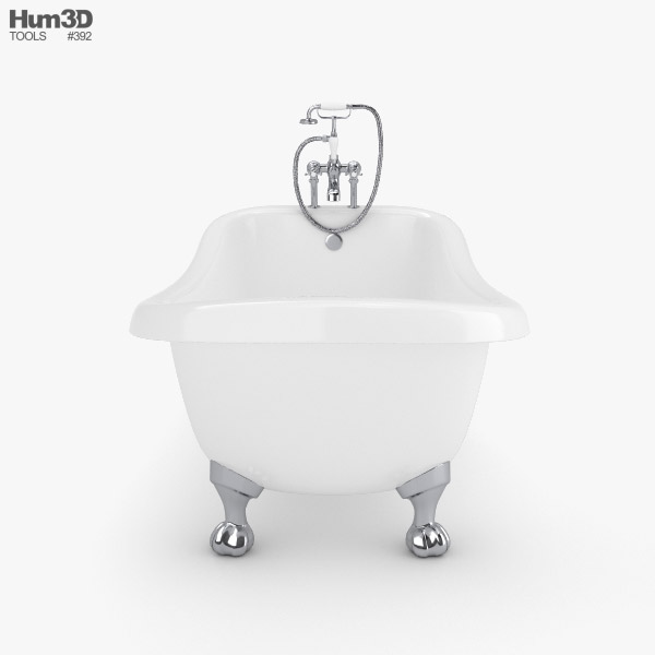 Bathtub 3D model - Download Bathroom Fixtures on 3DModels.org