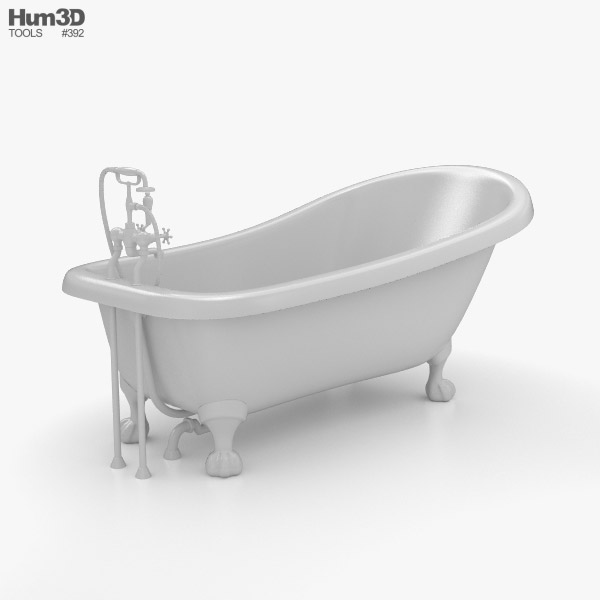 Bathtub 3D model - Download Bathroom Fixtures on 3DModels.org