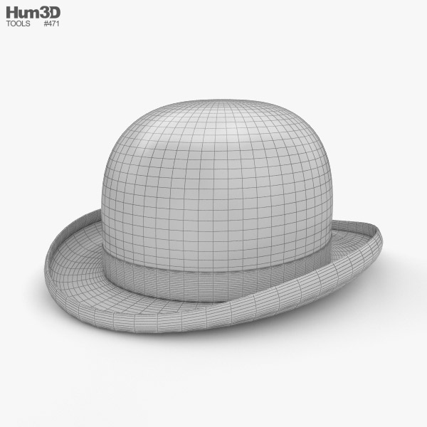 Bombín sombrero Modelo 3D - Descargar Sombreros on 3DModels.org