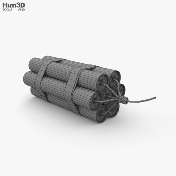 Dynamite 3D model - Download Bombs on 3DModels.org