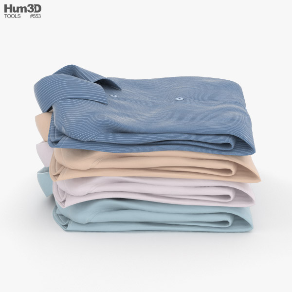 Folded Shirts 3D model - Download Shirts on 3DModels.org