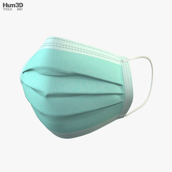 Surgical mask 3D 모델 다운로드 - 3DModels.org
