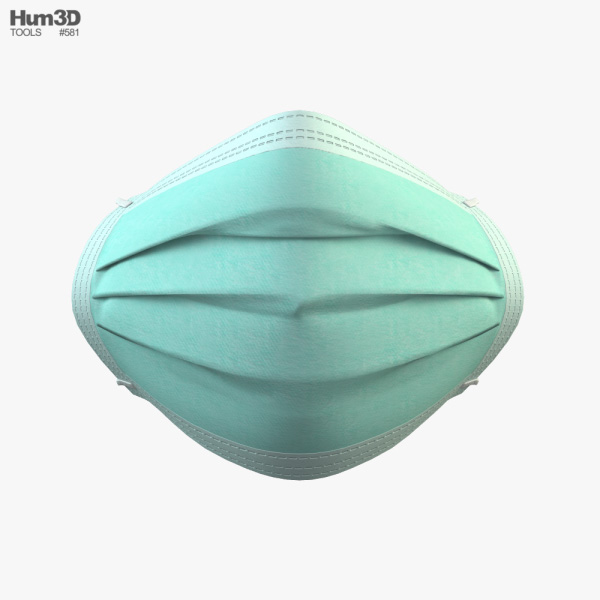 Surgical Mask 3D model - Download Medical Equipment on 3DModels.org