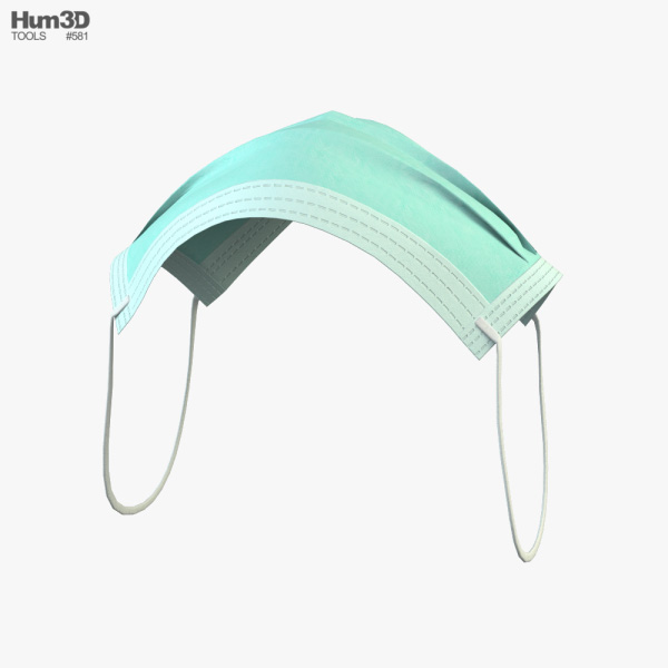Surgical Mask 3D model - Download Medical Equipment on 3DModels.org