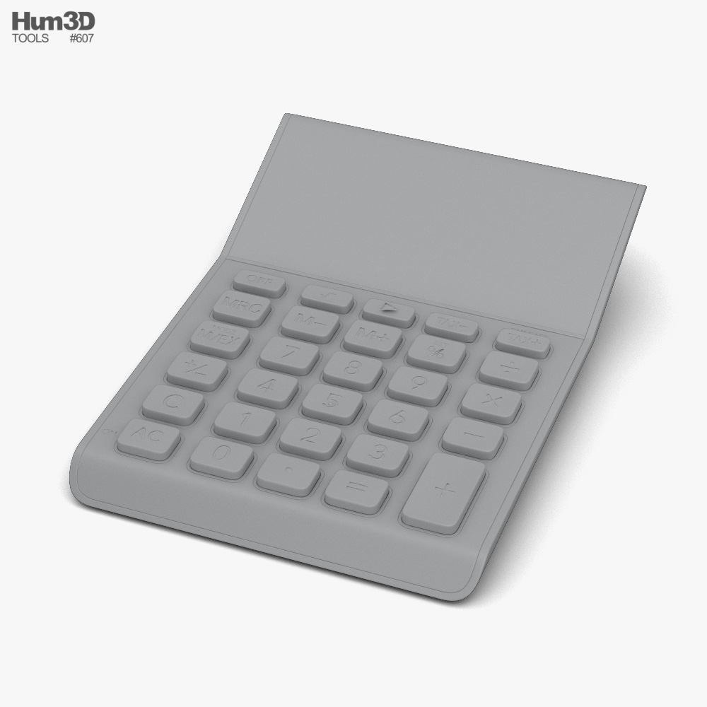 Calculator 3D model - Download Stationery on 3DModels.org