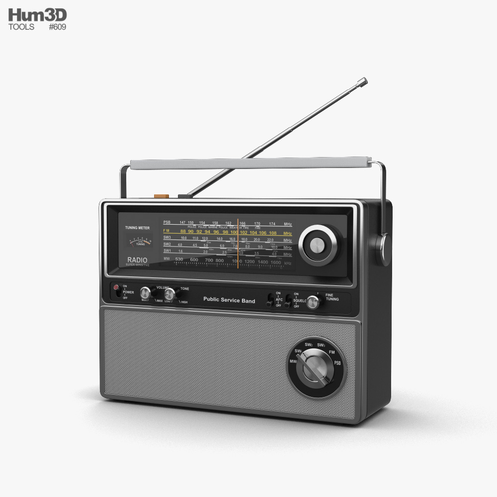 Rádio Modelo 3D - Baixar Dispositivos áudio no 3DModels.org