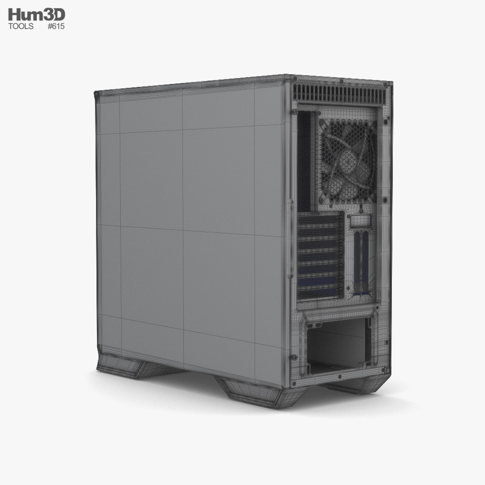 电脑机箱 3D模型 - 下载 电脑配件 开启 3DModels.org