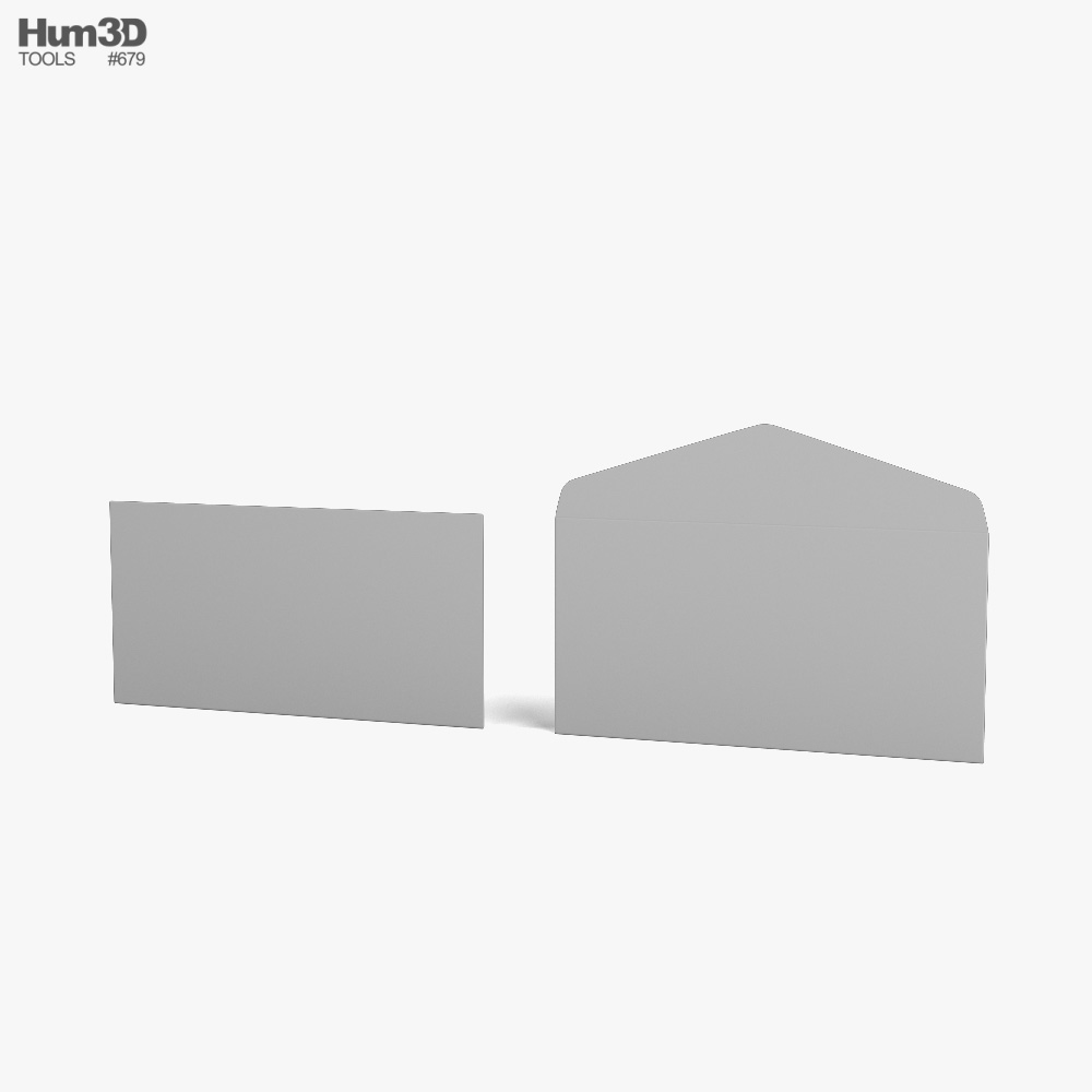 Envelope 3D model - Download Stationery on 3DModels.org