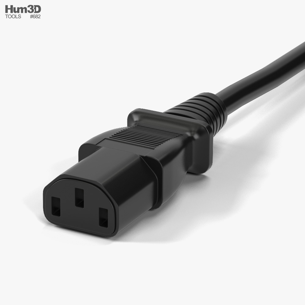 Power Cord UK 3D model - Download Computer Accessories on 3DModels.org