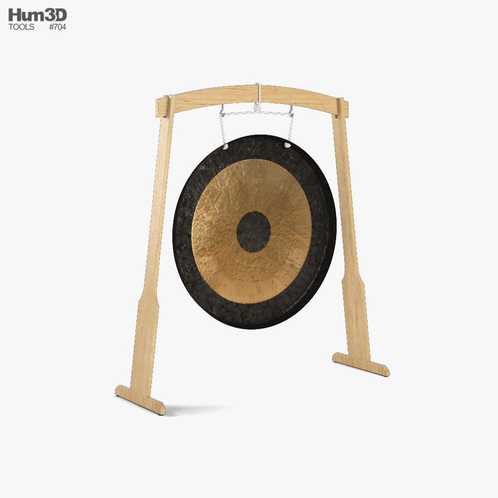 Gong 3D model - Download Musical Instruments on 3DModels.org
