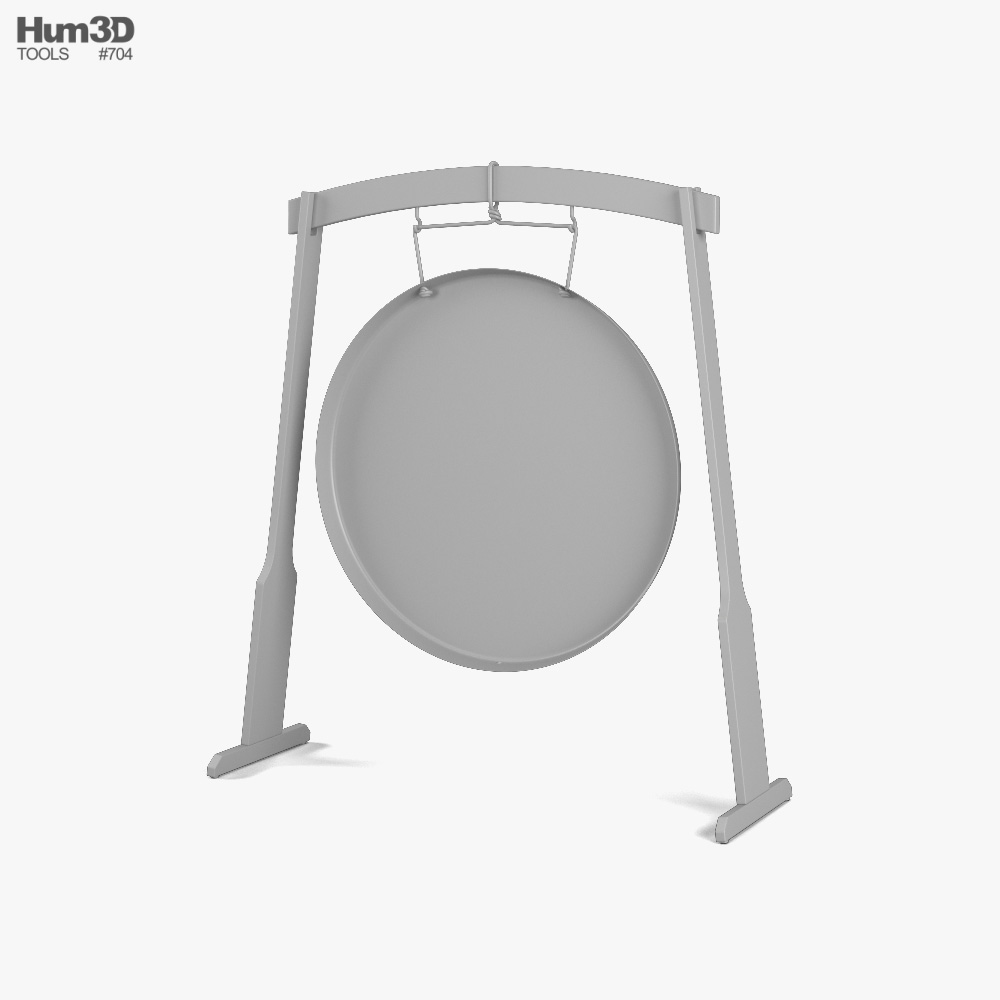 Gong 3D model - Download Musical Instruments on 3DModels.org