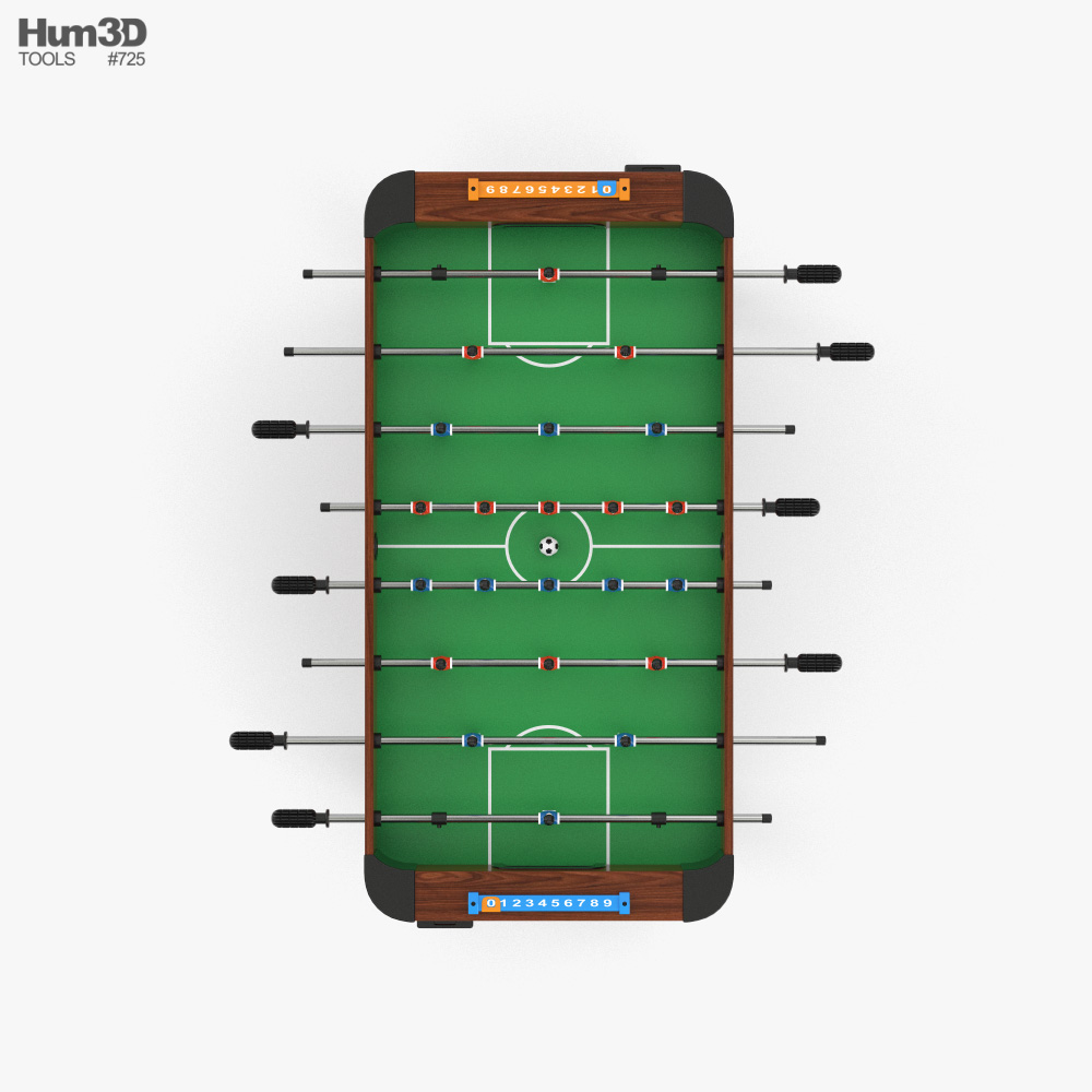 Foosball Table 3D model - Download Decoration on 3DModels.org
