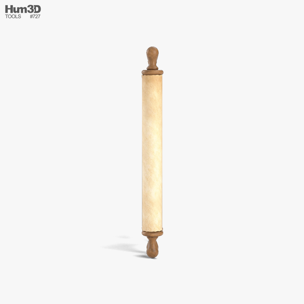 Paper Scroll 3D model - Download Stationery on 3DModels.org