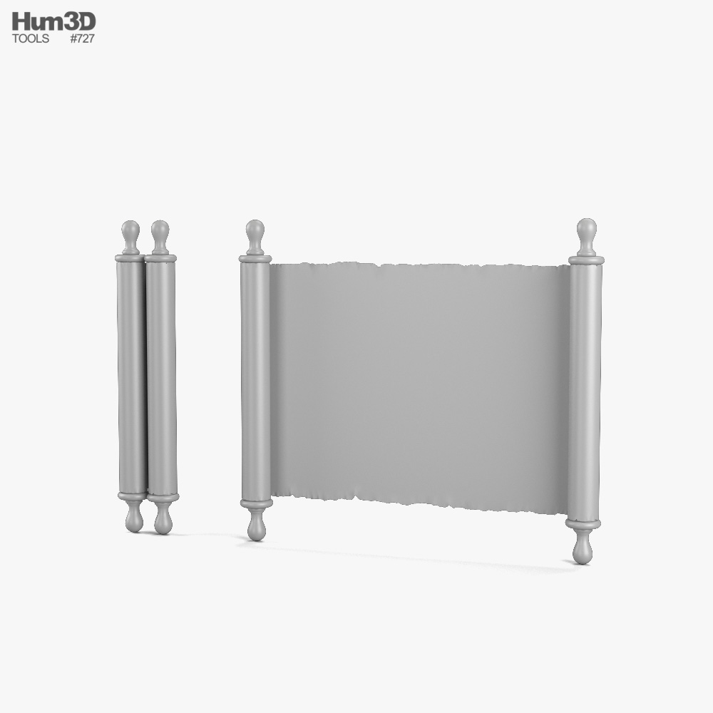 Paper Scroll 3D model - Download Stationery on 3DModels.org