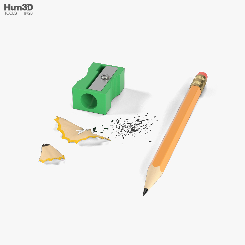 Pencil Sharpener 3D model - Download Stationery on 3DModels.org