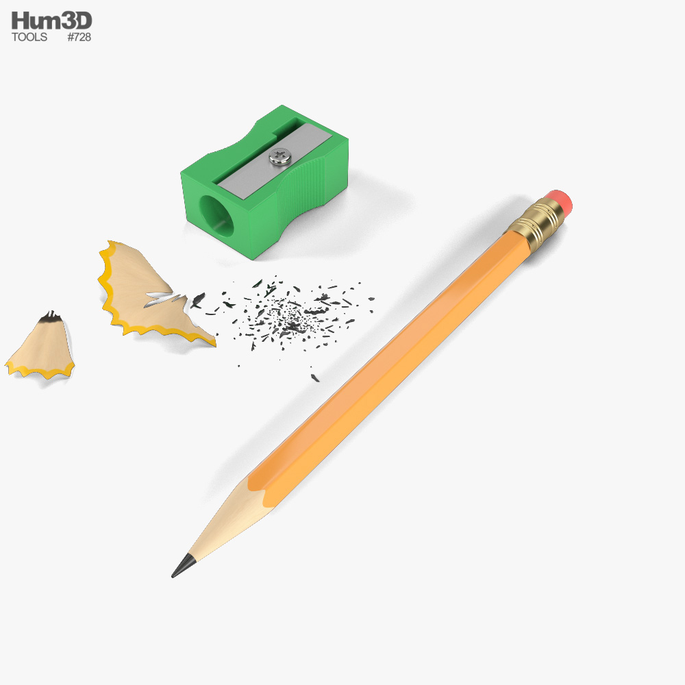 Pencil Sharpener 3D model - Download Stationery on 3DModels.org