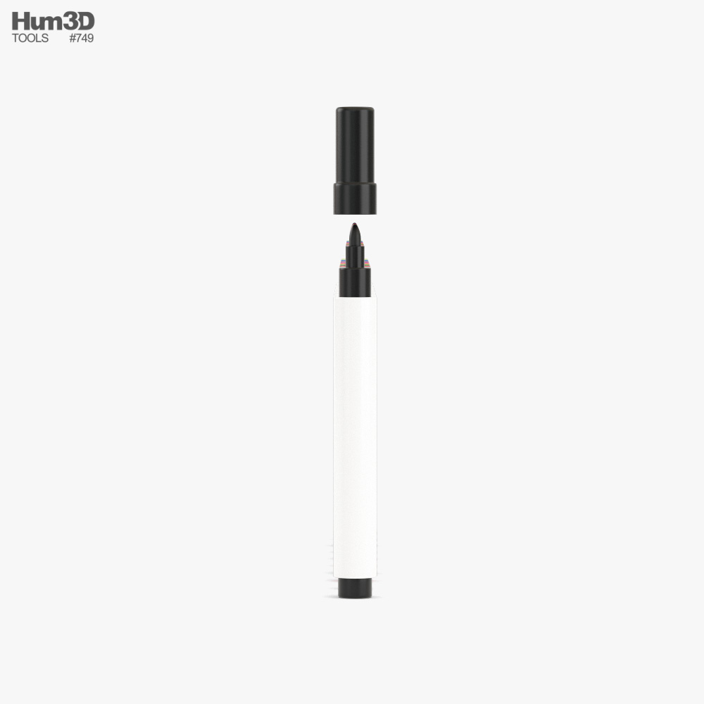 Marker pen 3D model - Download Stationery on 3DModels.org
