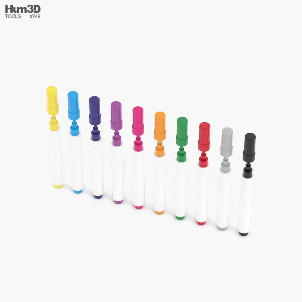 Marker pen 3D model - Download Stationery on 3DModels.org