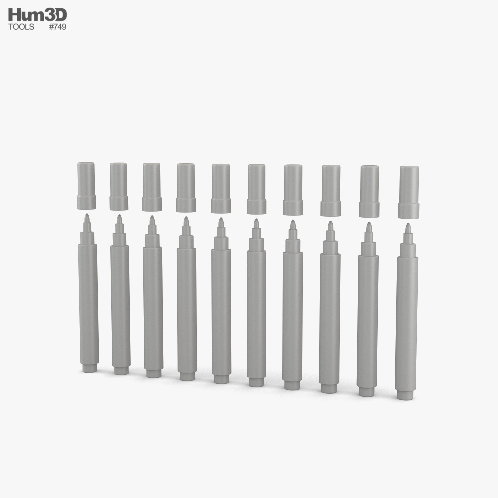 Marker pen 3D model - Download Stationery on 3DModels.org