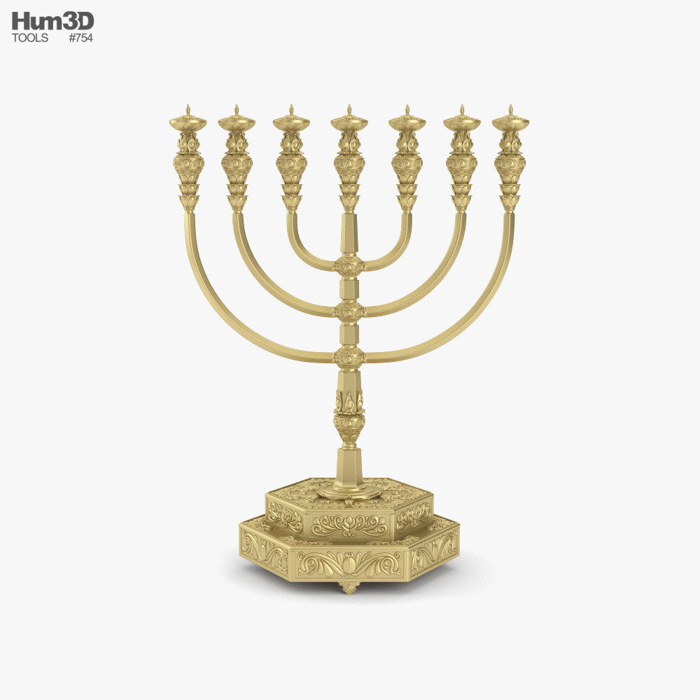 Menorah 3D model - Download Decoration on 3DModels.org