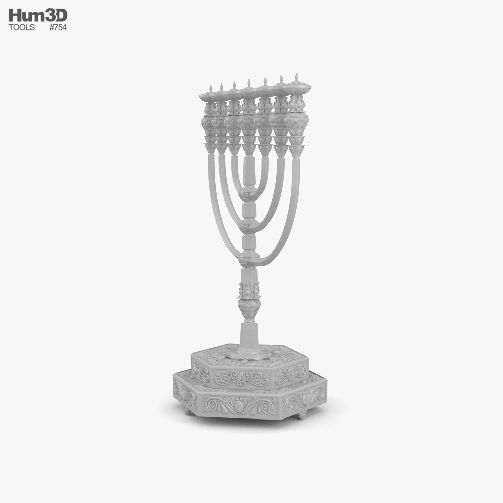 Menorah 3D model - Download Decoration on 3DModels.org
