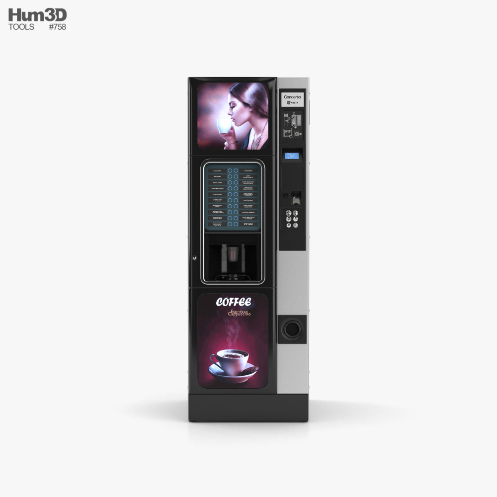 Coffee Vending Machine 3D model - Download Appliances on 3DModels.org