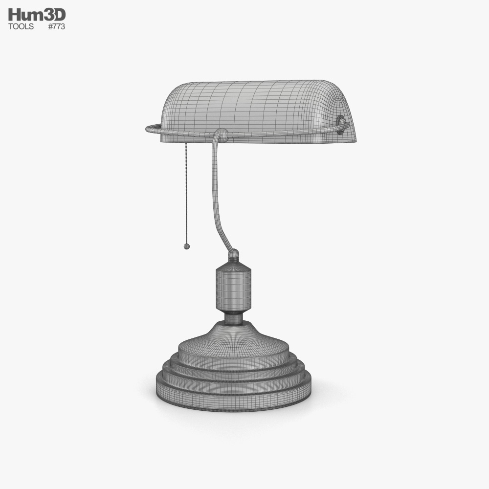 Banker Lamp 3D model - Download Lamp on 3DModels.org