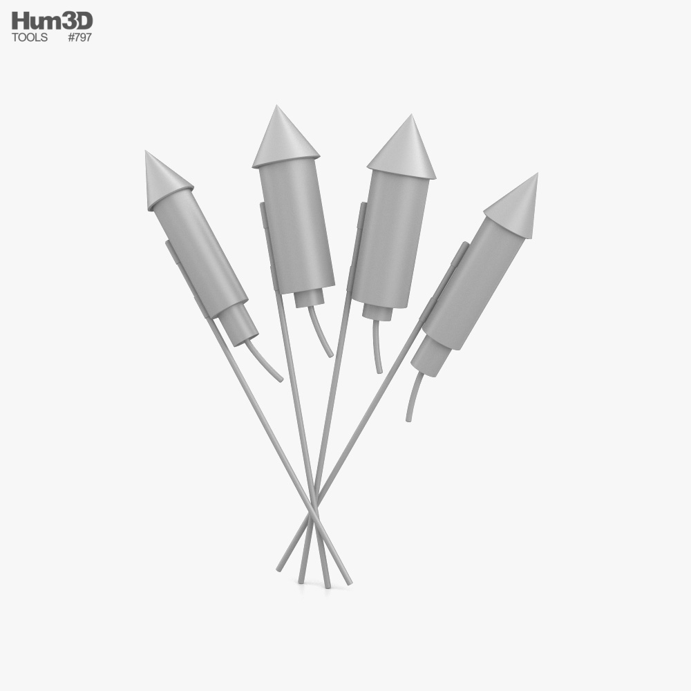 Firework Rocket 3D model - Download Hobbies on 3DModels.org