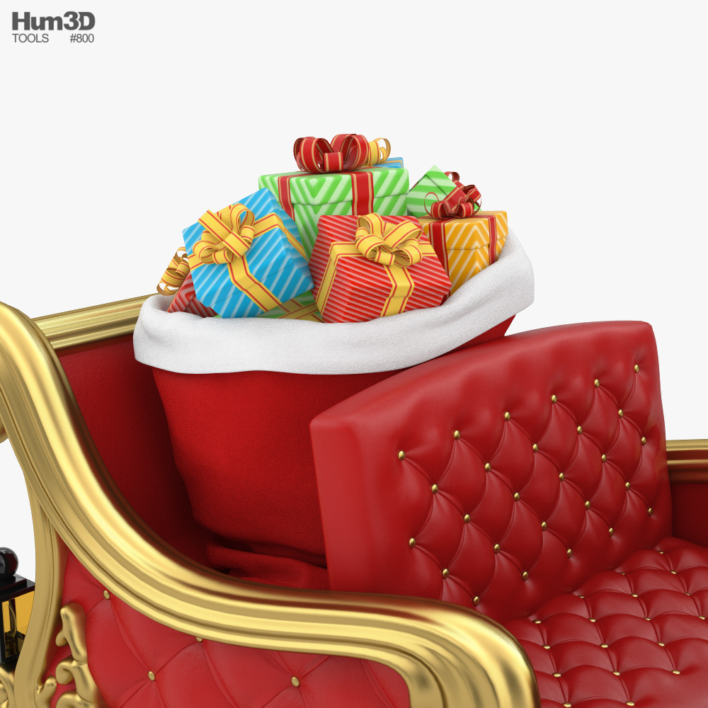Santa Sleigh 3D model - Download Hobbies on 3DModels.org