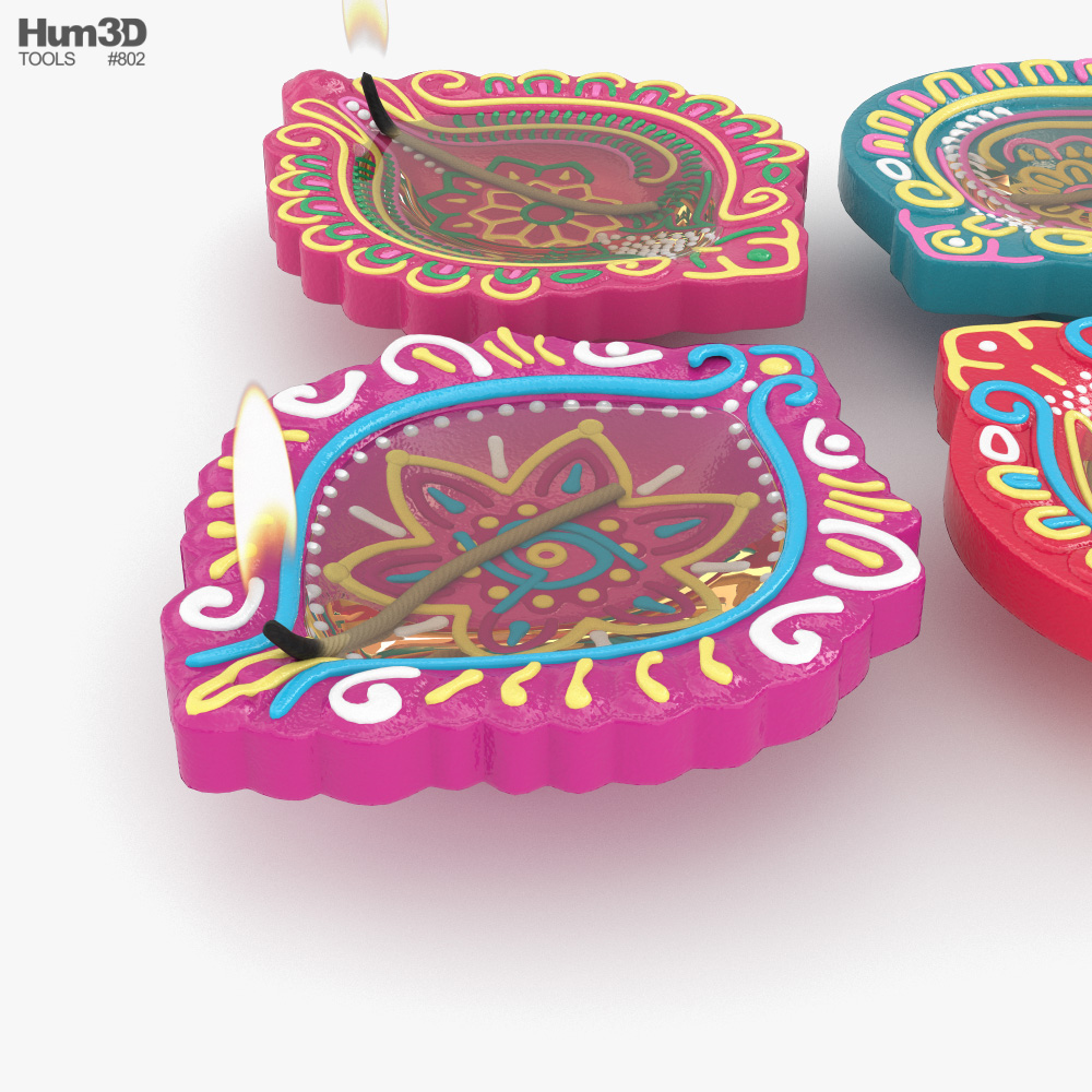 Diwali Diya Lamp 3D model - Download Decoration on 3DModels.org