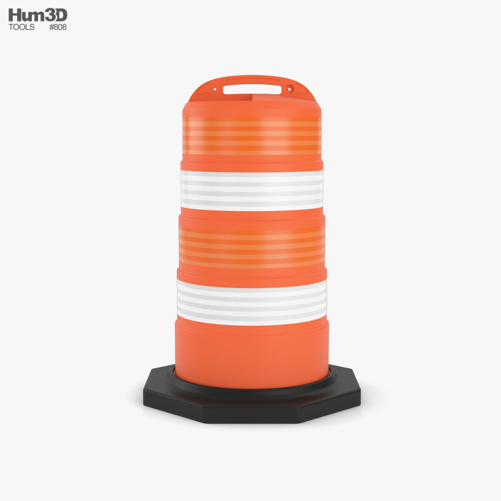 Traffic Road Barrel 3D model - Download Street elements on 3DModels.org